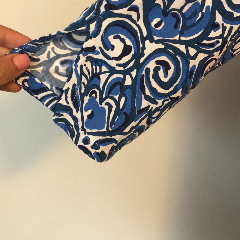 Beaded Lilly Pulitzer Dress With Blue Fish Pattern - Gem